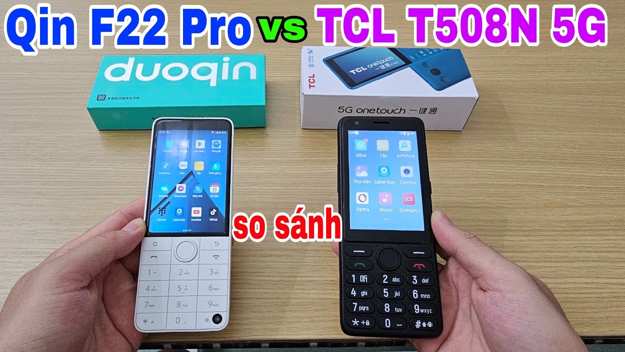 So Sánh Điện Thoại TCL T508N Với Xiaomi Qin F22 Pro - YouTube
