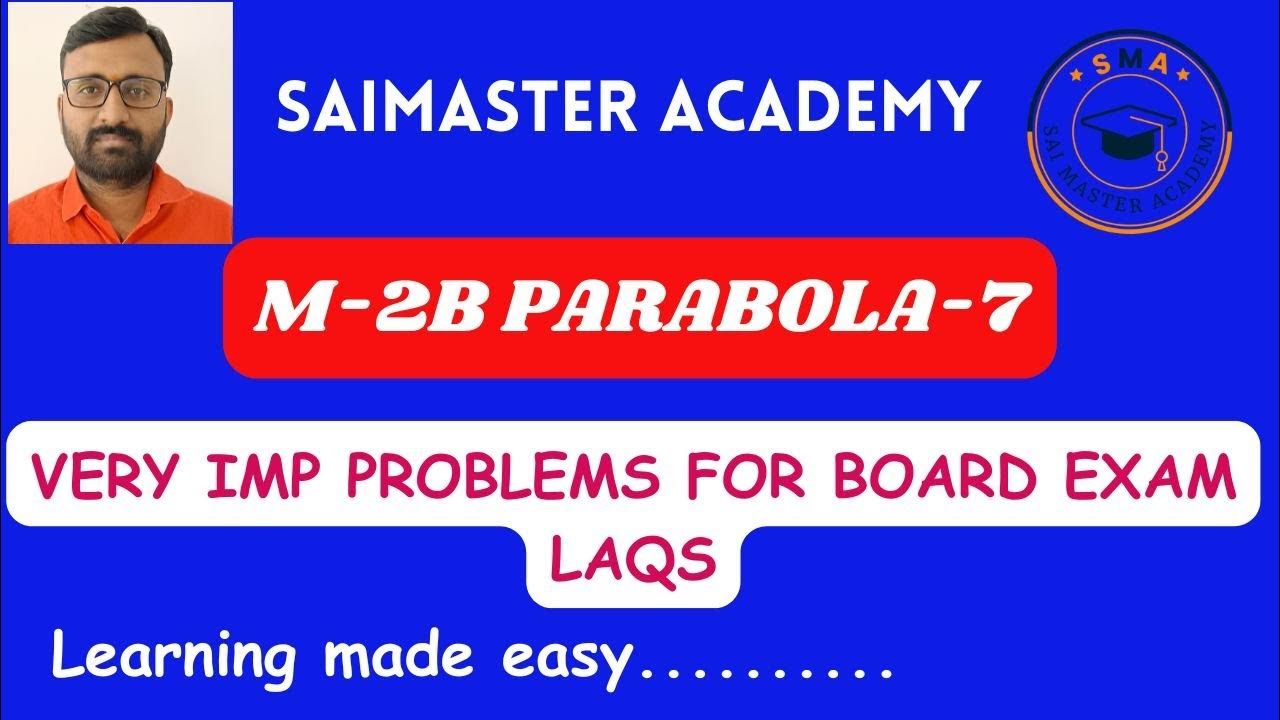 MATHS 2B || PARABOLA 7 || PROBLEMS ON TANGENT AND NORMAL FROM EX 3(b ...