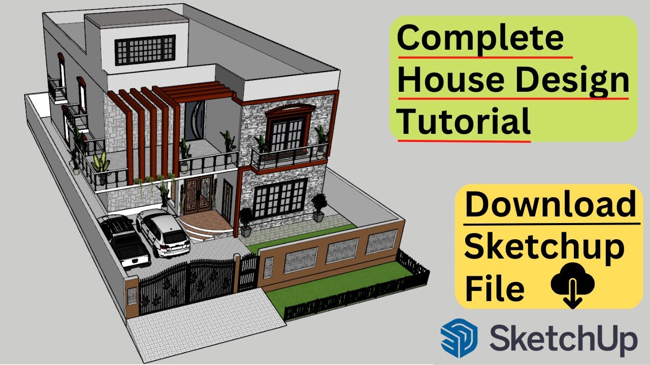 How to Design House in Sketchup | Complete House Design in Sketchup ...