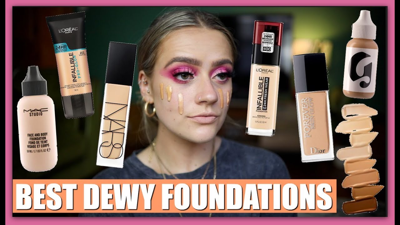 MY FAVOURITE FOUNDATIONS FOR GLOWY SKIN! TRY-ONS! FOUNDATION FOR DRY ...