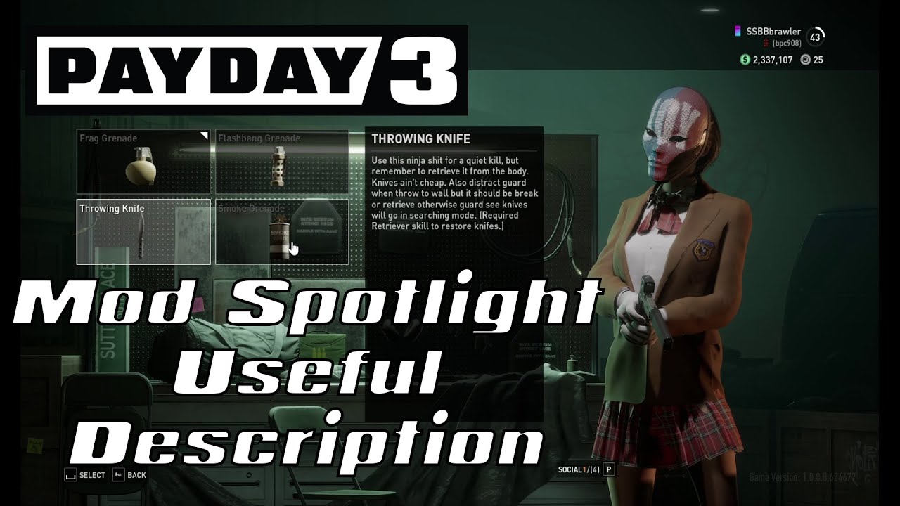Payday 3 Mod Spotlight - Useful Description - YouTube