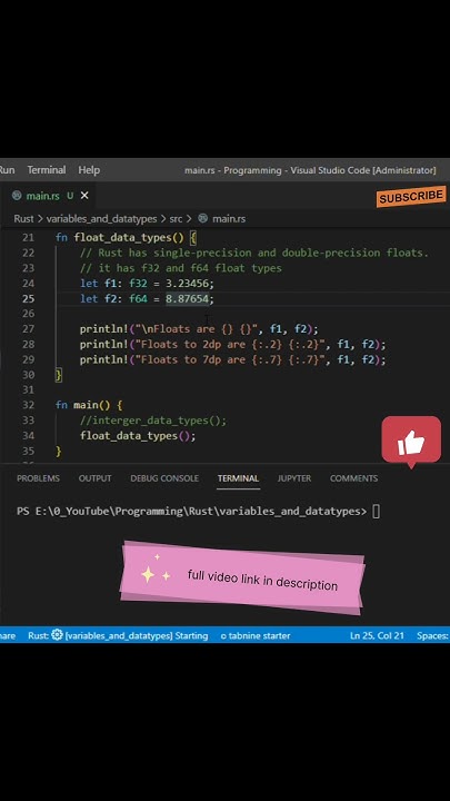 Know Rust Basics Rust Programming Tutorial Data Types Int Float