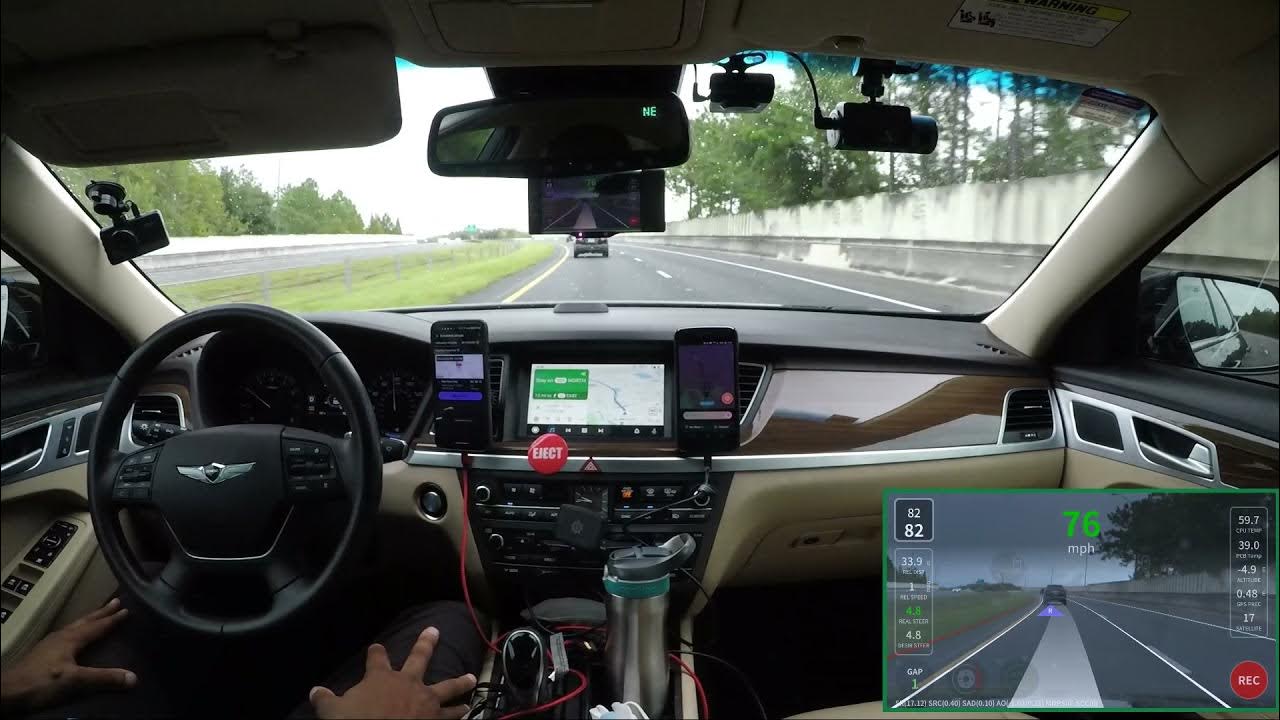 openpilot 26 miles totally hands free self driving - YouTube