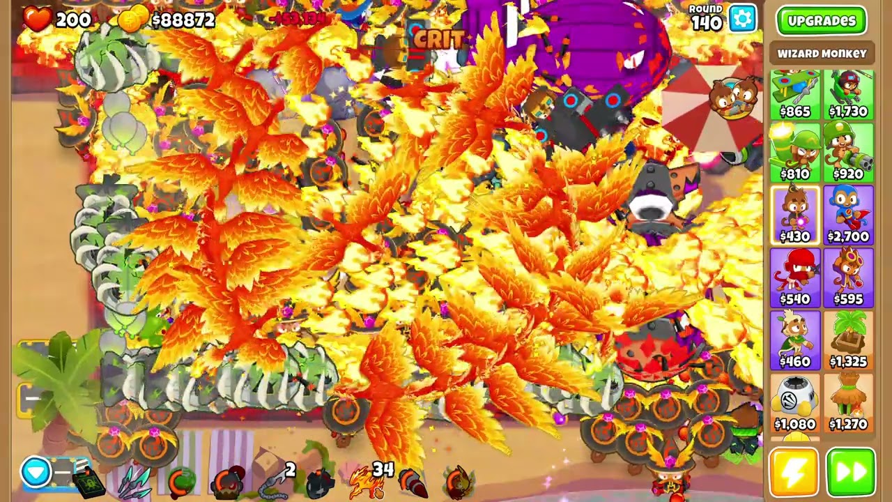 BTD 6 Round 140, Over 70 Phoenixes - YouTube