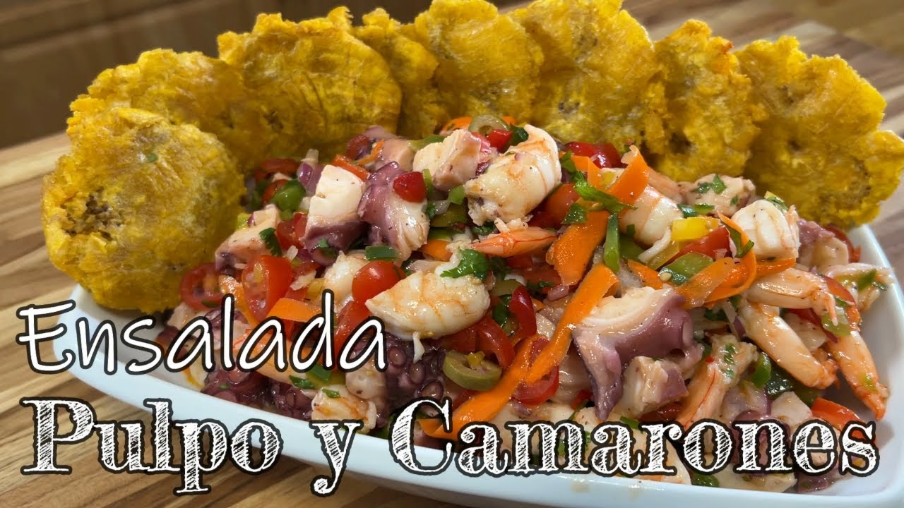 Ensalada De Carrucho Pulpo Camarones Con Sabor Boricua 24 Ideas De