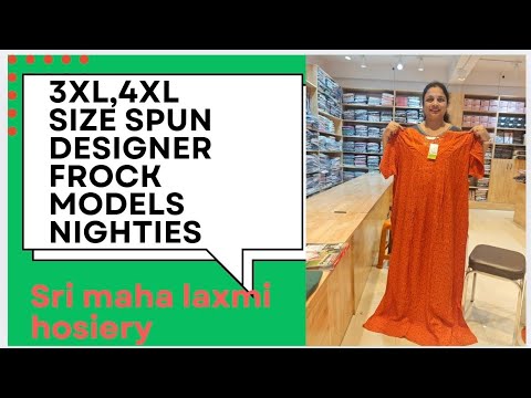 3XL,4XL size spun designer nighties || frock model || CO-ORD sets - YouTube