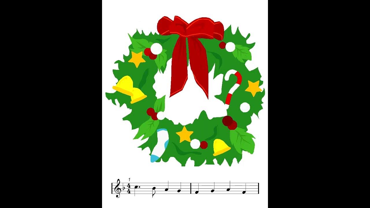 Deck The Halls - Recorder Sheet Music - Christmas Paper Collage - YouTube