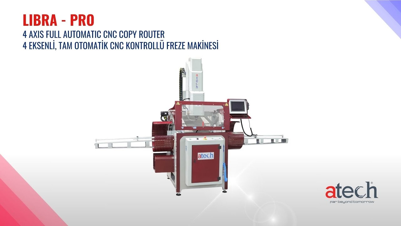Libra - PRO - 4 Axis, CNC Controlled Copy Router - YouTube