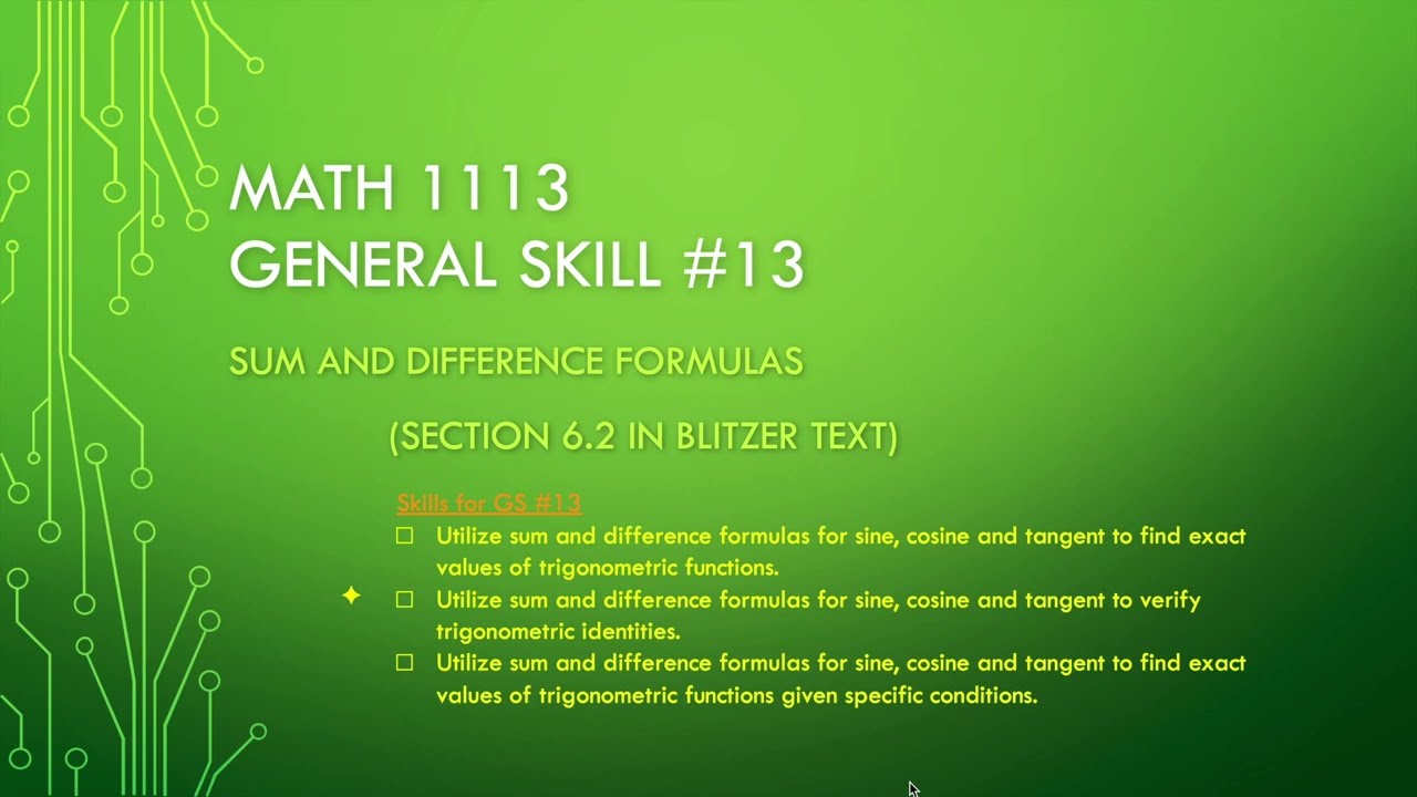 Sum And Difference Identities Part 3 Of 4 YouTube Sum And Difference Identities Part 3 Of 4 YouTube