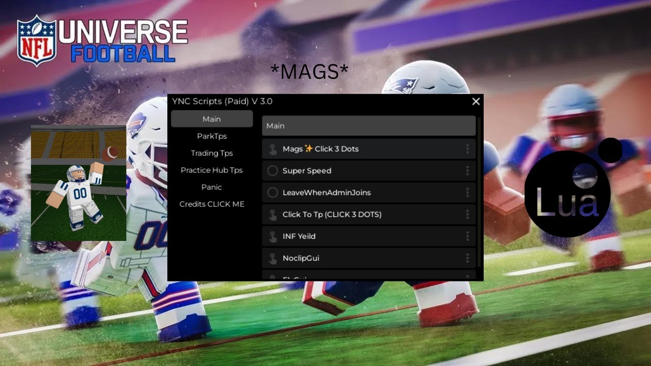 ONLY UNDETECTED WORKING NFL UNIVERSE FOOTBALL/UF SCRIPT WITH *MAGS ...