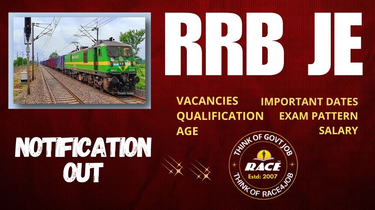 RRB JE NOTIFICATION DETAILS | RAILWAY JOBS - YouTube