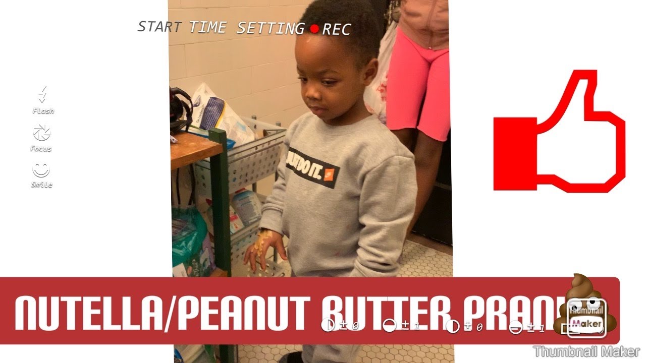 Fake poop prank. (Wiping Nutella on kids) - YouTube