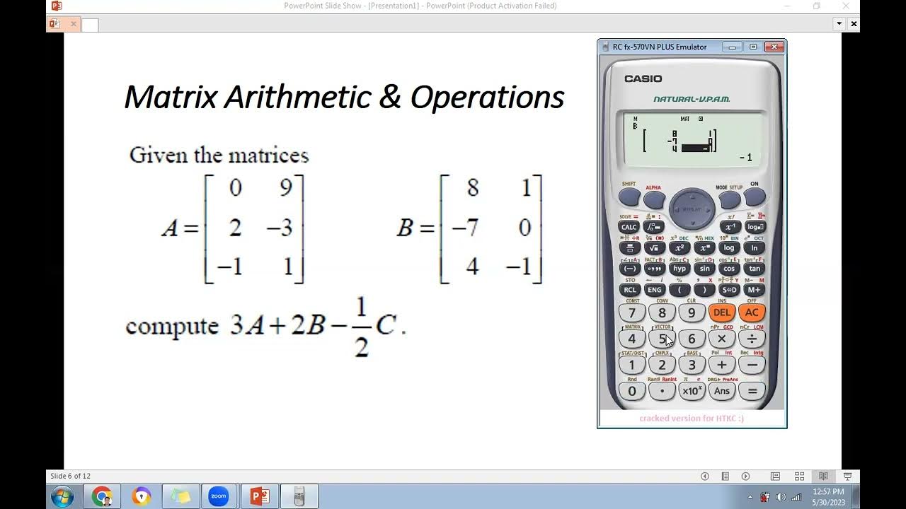 Solving Linear Equations and Matrix Operations Using Casio Calculator ...