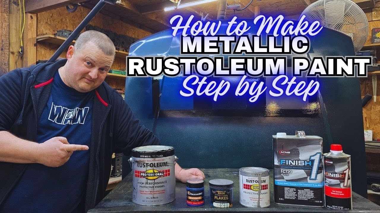 HOW TO MAKE METALLIC RUSTOLEUM PAINT JOBS STEP BY STEP HOW TO - YouTube