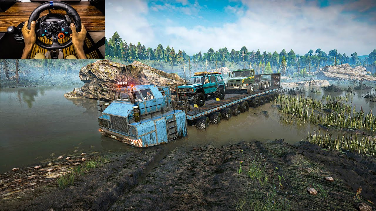 Picking Up a Truck | Titanium | SnowRunner | Logitech g29 gameplay ...