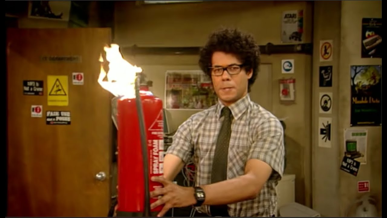 The IT Crowd Fire but it's a slideshow - YouTube