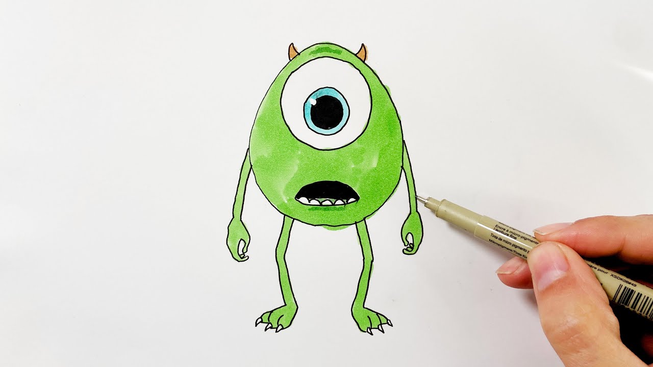 Mike Wazowski Easy Drawing