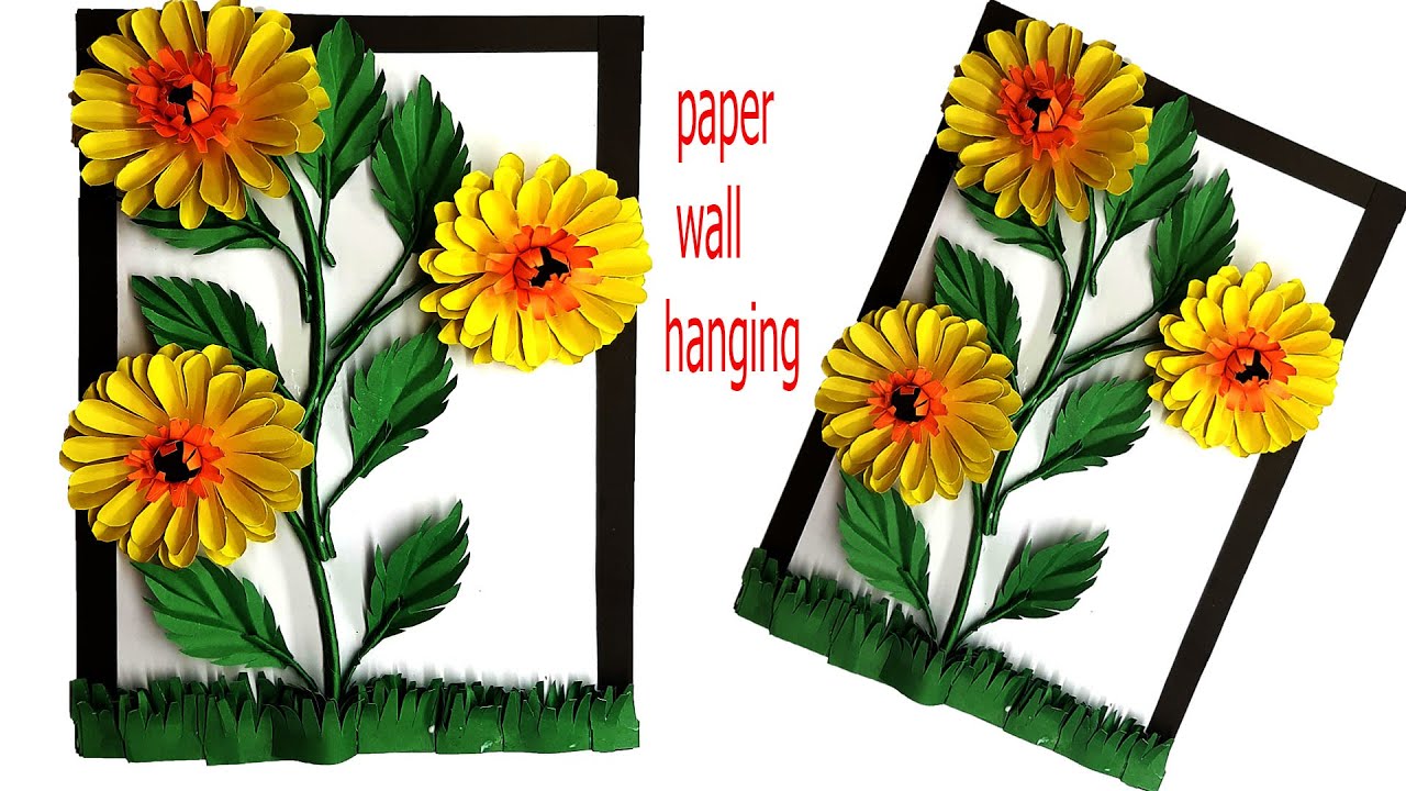 HOW TO MAKE EASY PAPER TREE ROOM DECOR DIY PAPER WREATH PAPER WALL ...
