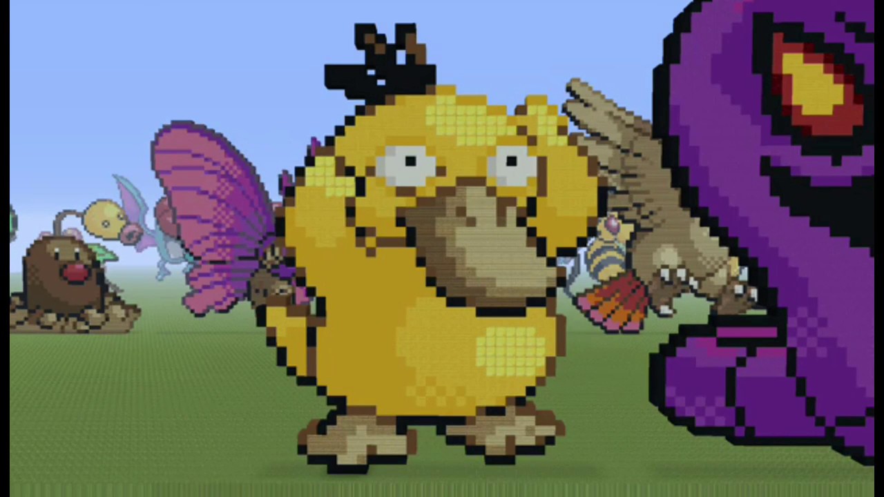 Speedbuild Psyduck pixelart - YouTube