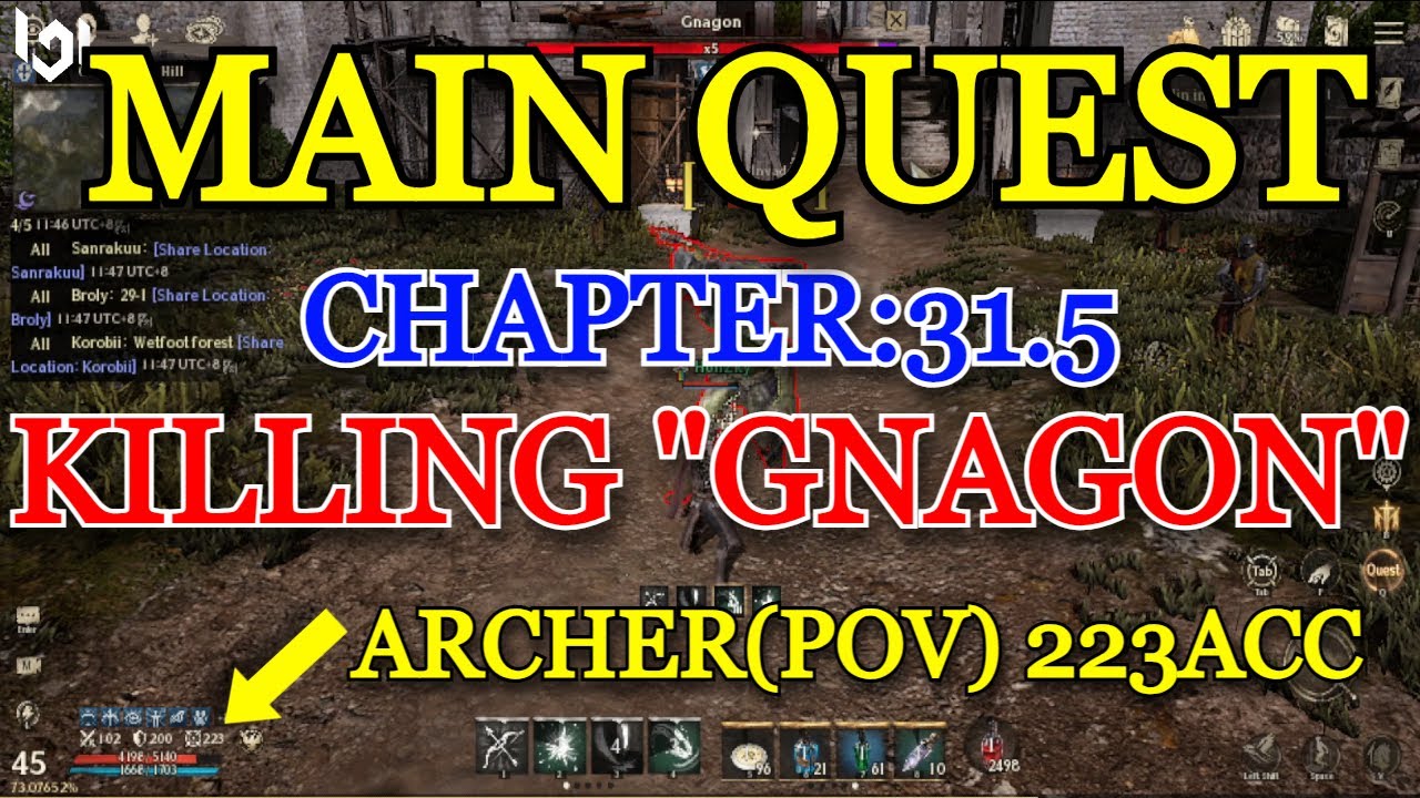 NIGHT CROWS GLOBAL: MAIN QUEST CHAPTER:31.5 KILLING "GNANOG" ARCHER(POV ...