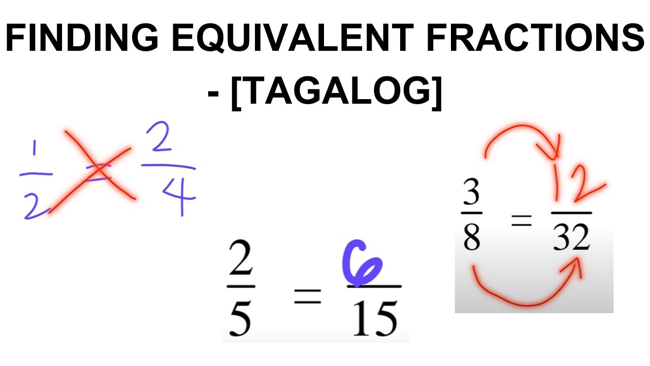 Finding Equivalent Fractions (Tagalog) - YouTube