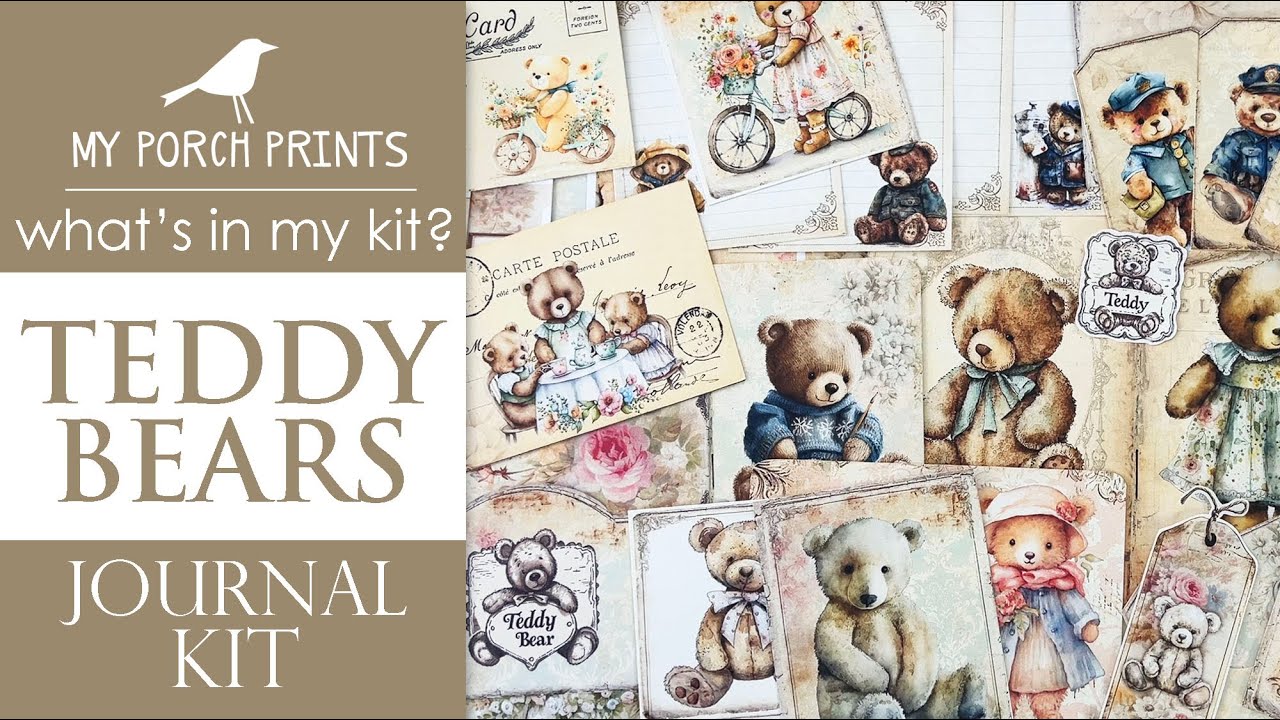 TEDDY BEARS JOURNAL KIT🧸 | What's In My Kit 🤍 | My Porch Prints Junk ...