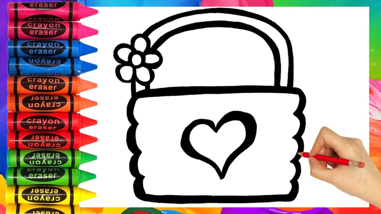 How to draw A Cute Handbag for kids || Handbag drawing || Drawing for ...