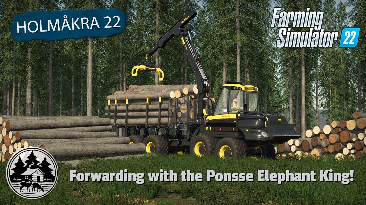 TREE HARVESTING AND FORWARDING WITH PONSSE! | FS22 | Forestry ...