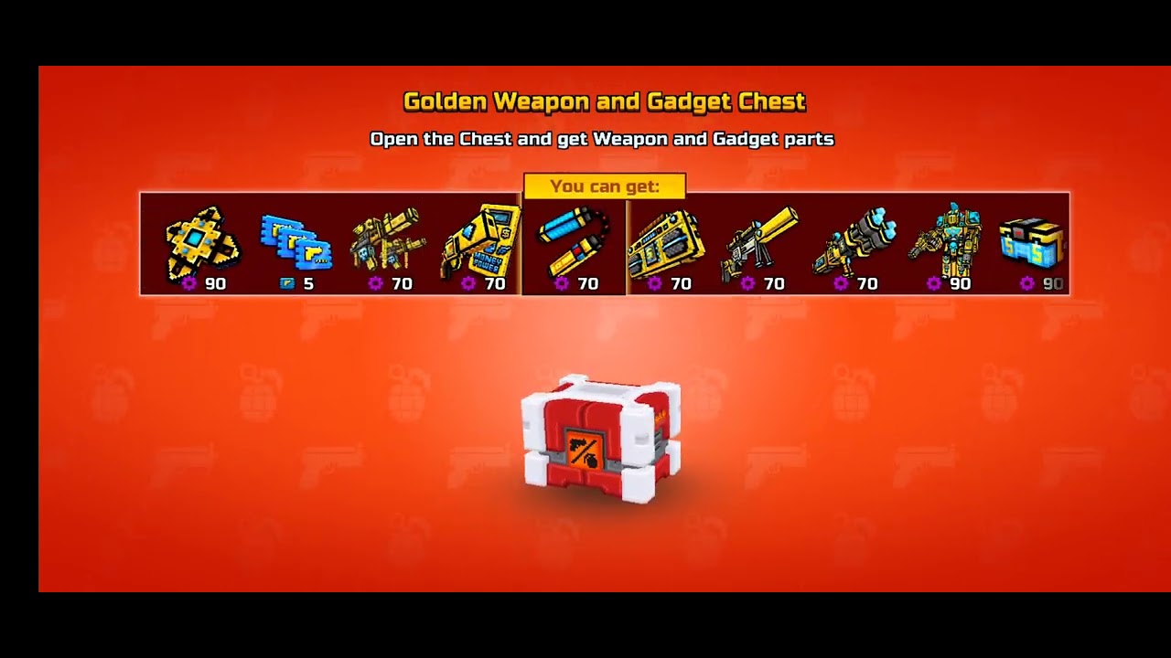 Opening a Golden Weapon and Gadget Chest ! - Pixel Fun 3D - PG3D - YouTube