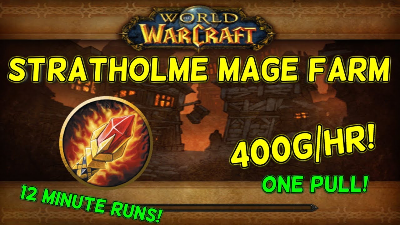 TBC CLASSIC STRAT MAGE GOLD FARM 400G/HR! - YouTube