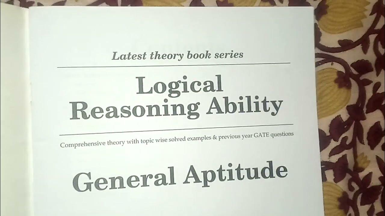 Logical Reasoning Ability Book Review | I.C.E Publication | Gate Exam ...