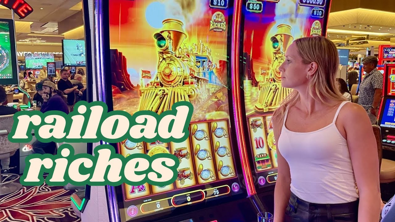 NEW Railroad Riches Slot Machine Fun! - YouTube