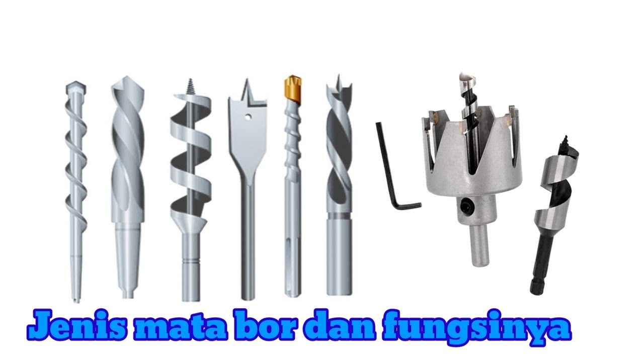 Jenis mata bor kayu dan fungsinya//alat bobok kayu - YouTube