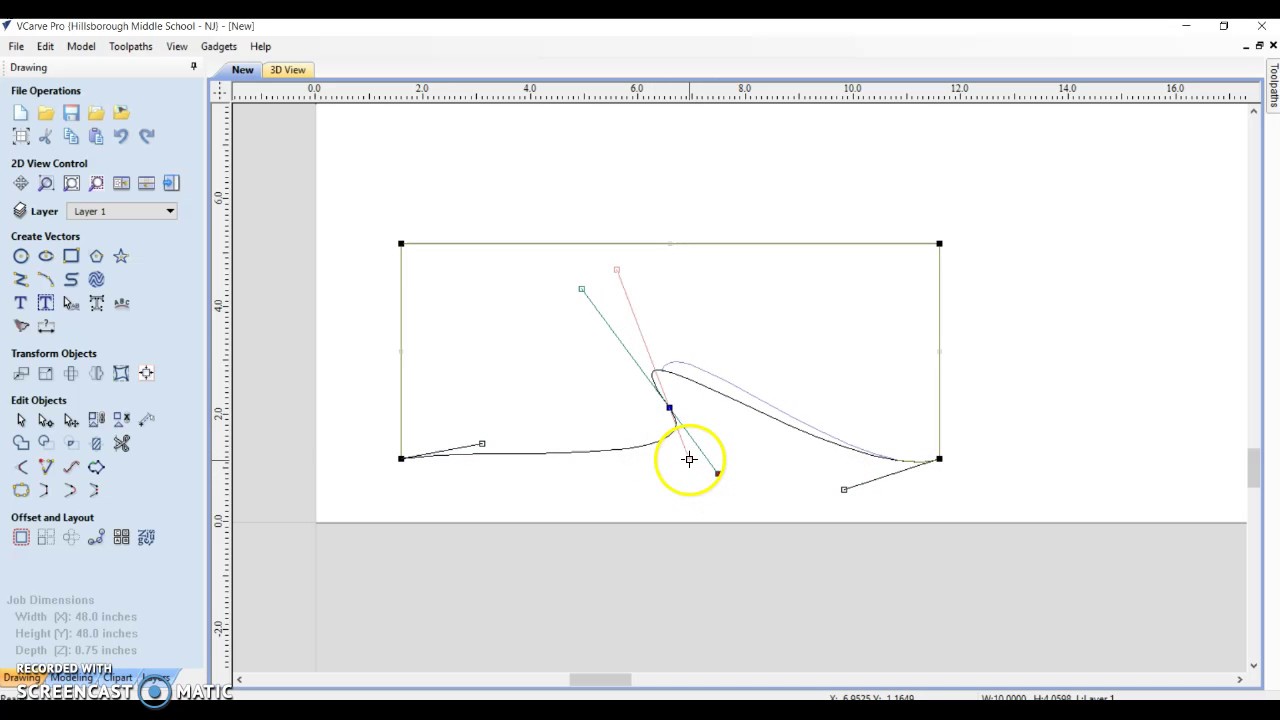 Vcarve 2 - Drawing Basic Shapes - YouTube