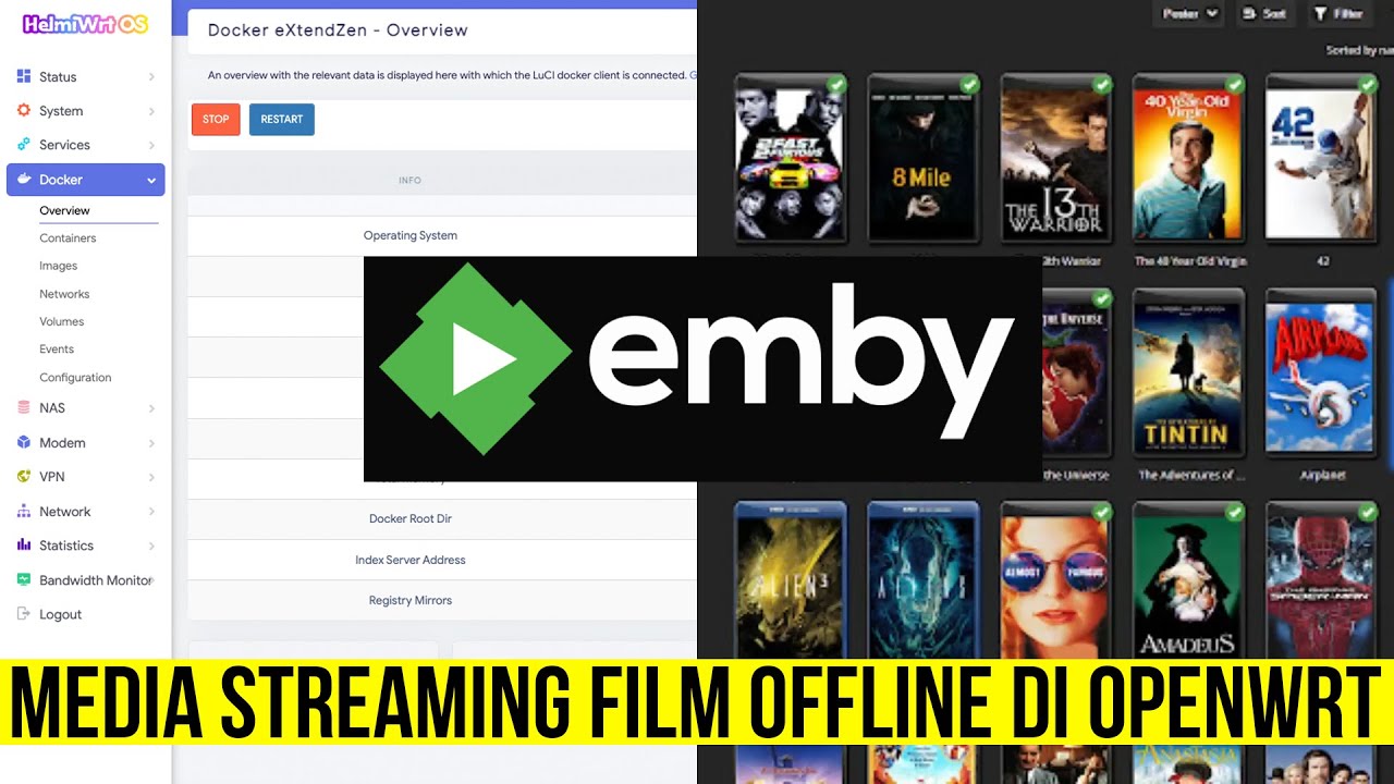Emby On Docker OpenWRT | HelmiwrtOS - YouTube