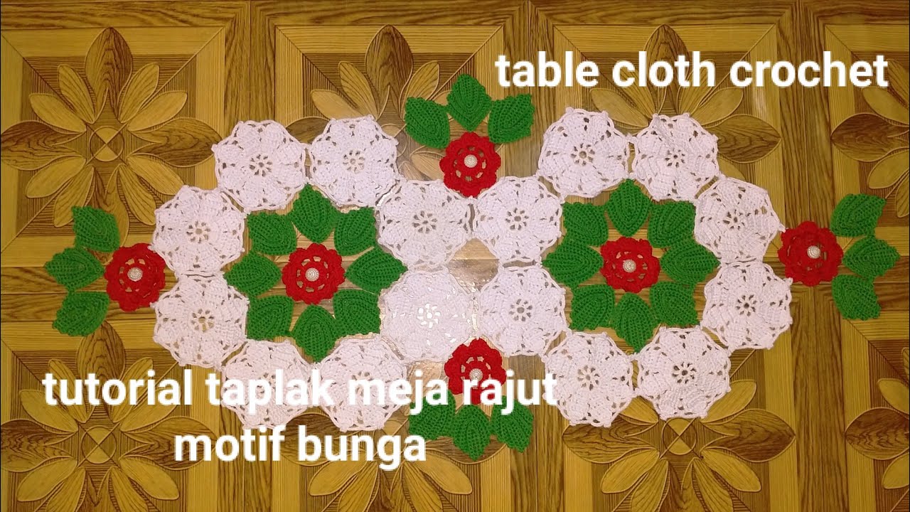 taplak meja rajut | table cloth crochet tutorial for beginners || easy ...