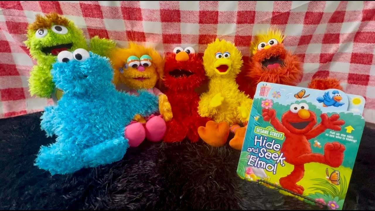 Sesame Street HIDE and SEEK, ELMO! 🌺 Read along with KD Productions ...