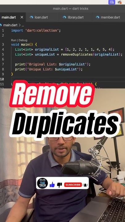 Remove Duplicates From List In Dart Flutter Trick Flutter Dart Trick Programming List Youtube