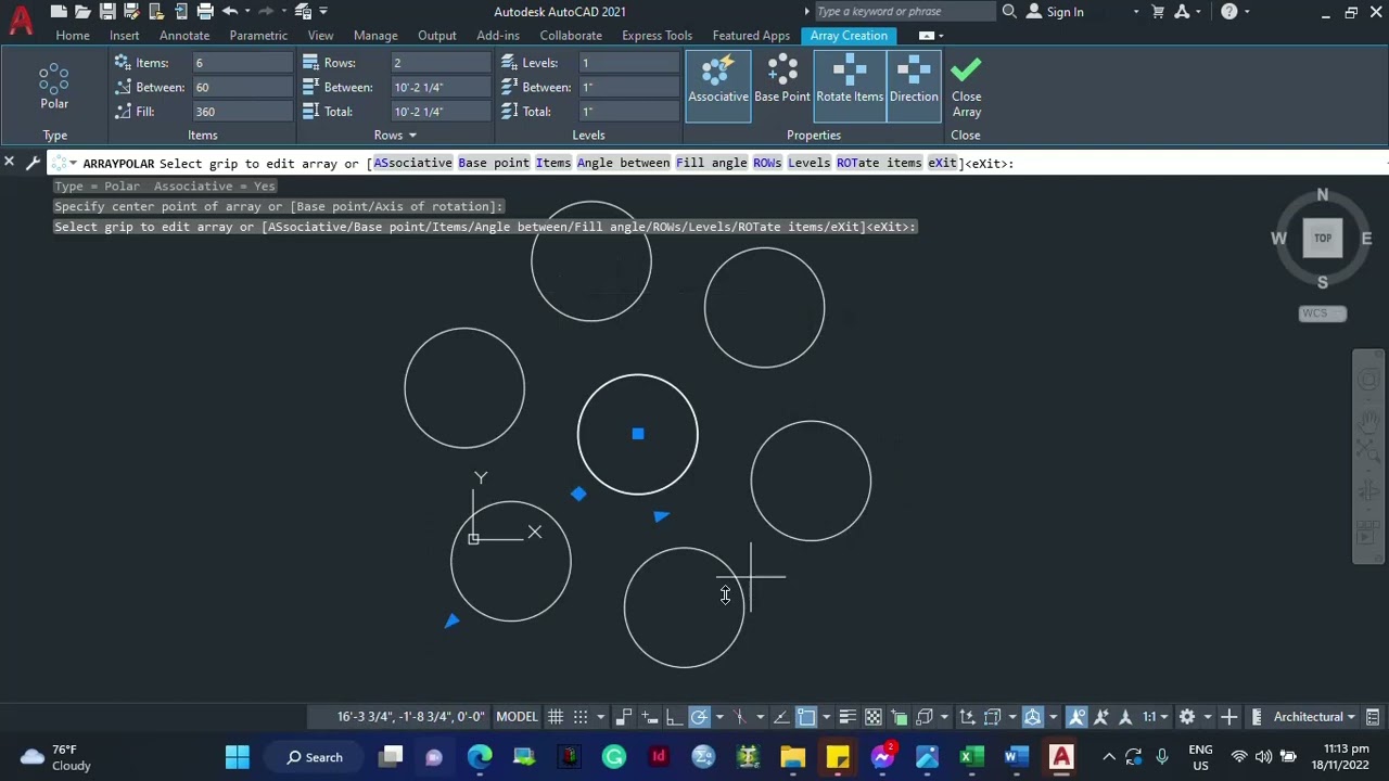 HOW TO USE POLAR ARRAY IN AUTOCAD YouTube HOW TO USE POLAR ARRAY IN AUTOCAD YouTube