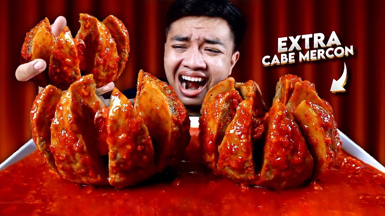 MUKBANG BAKSO BOGEM MEKAR JUMBO SIRAM CABE LAVA MERCON | ASMR BAKSO ...
