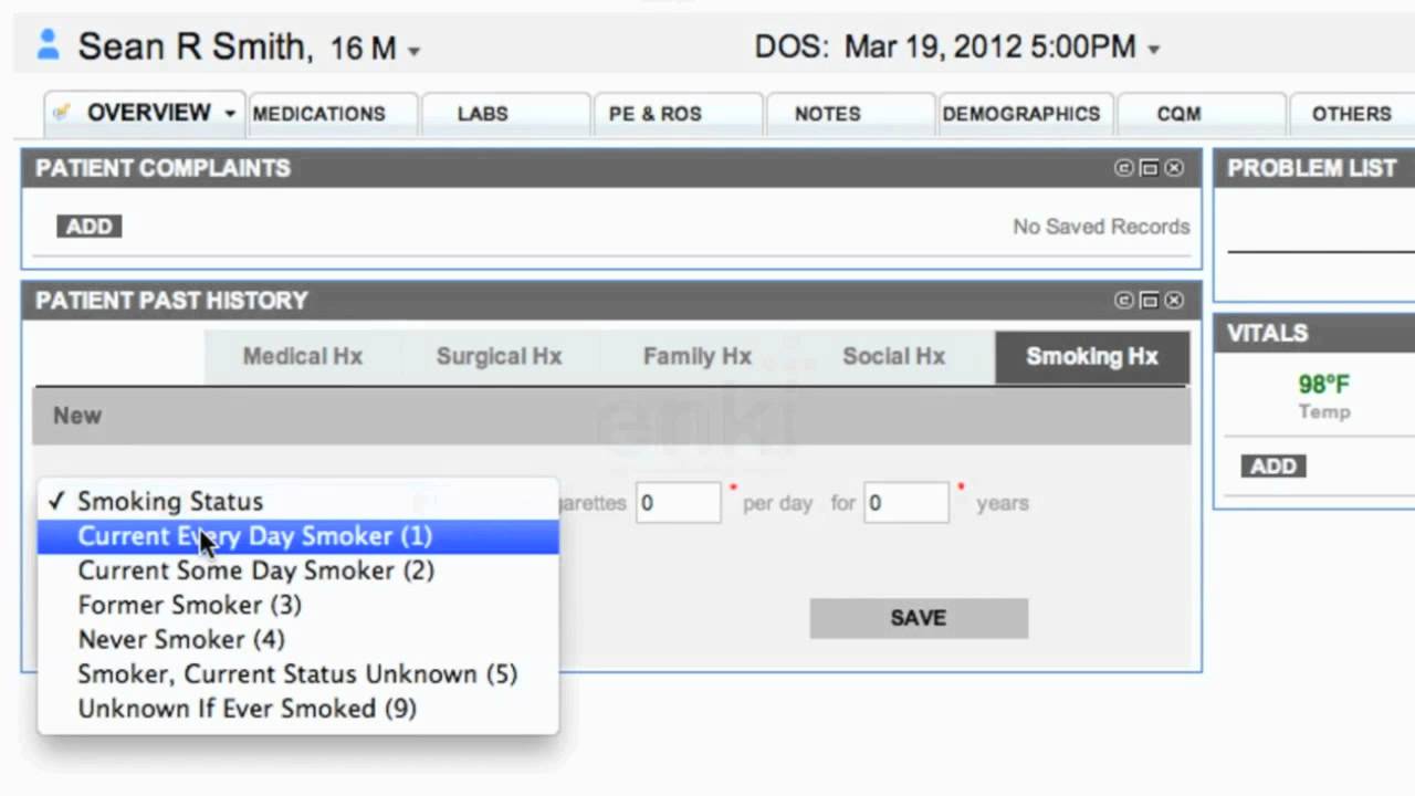 Registro de Consumo de Tabaco - enki EHR (NextServices) - YouTube