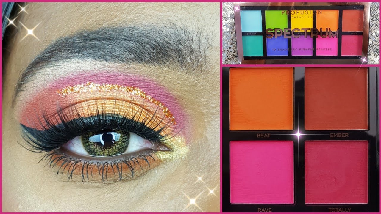 Profusion Spectrum Eyeshadow Palette Review • Pink and Orange Glitter ...