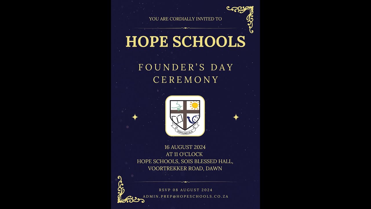 Hope Schools Founders Day 2024 - YouTube