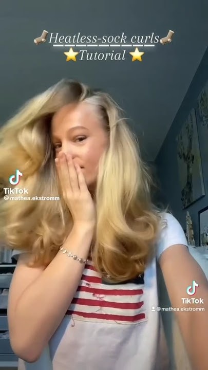 Heatless Curls Using Socks😳 Youtube
