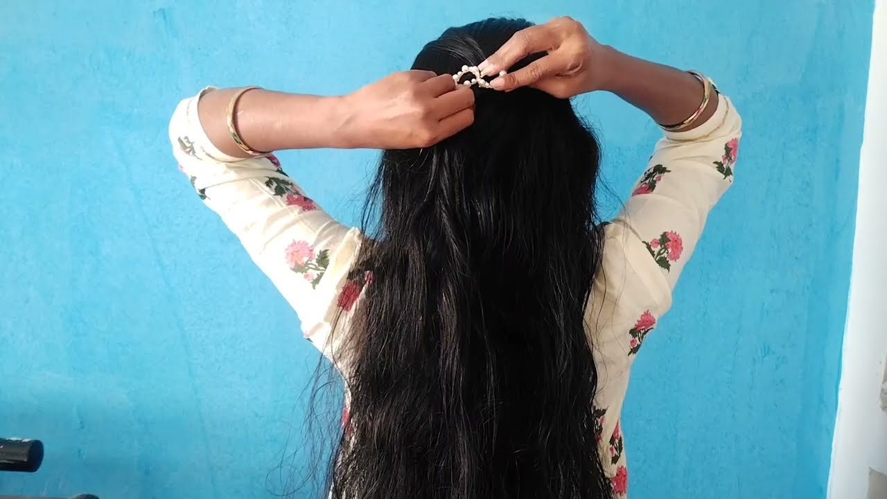 #beautiful 4 open hairstyles for parties ️#self hair styles #stylish ...