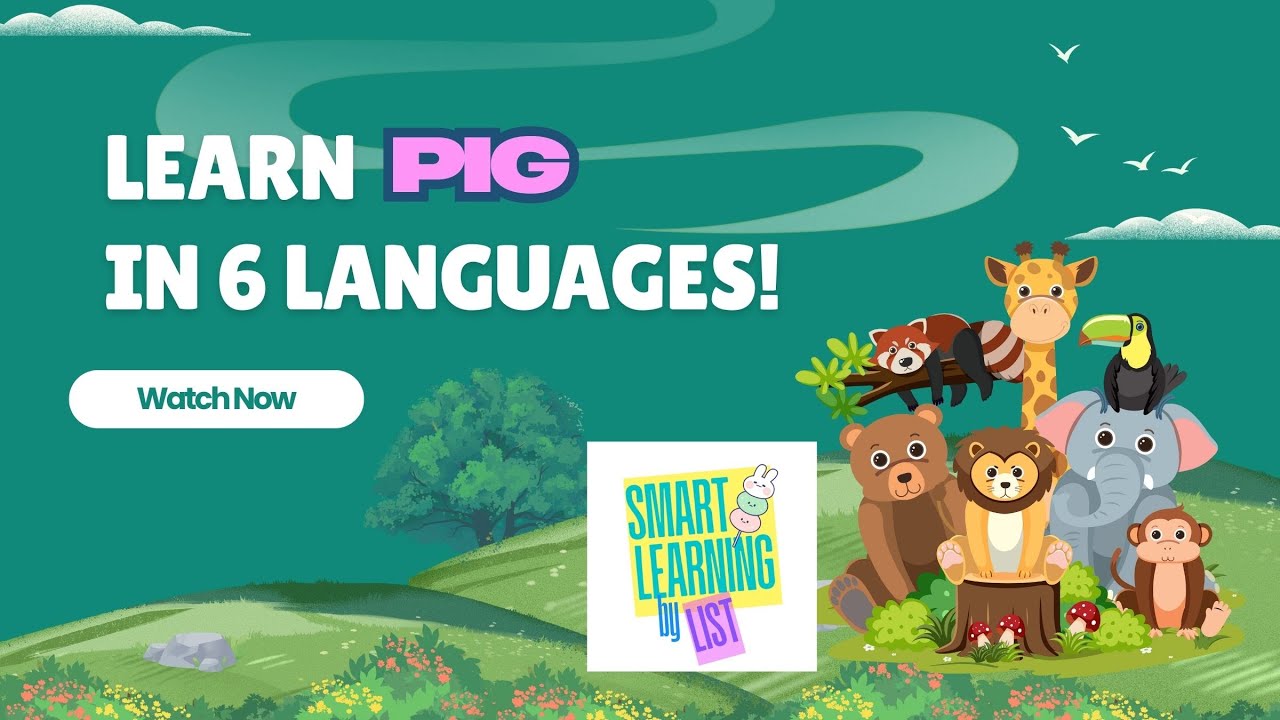 Learn Pig (豬/Cerdo/Cochon/Schwein/Porco) in 6 Languages - Easy! - YouTube