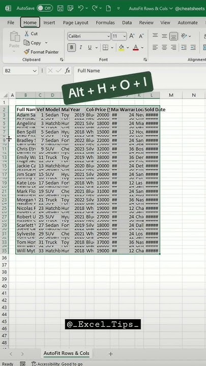 Excel Tip And Tricks 3 How To Autofit Rows In Excel Exceltips Exceltricks Spreadsheets