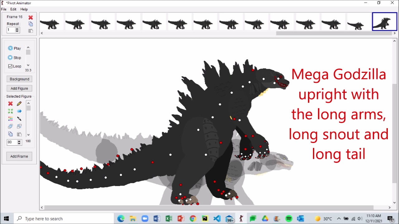 Goji Center Mega Godzilla Pivot Stick frame showcase - YouTube