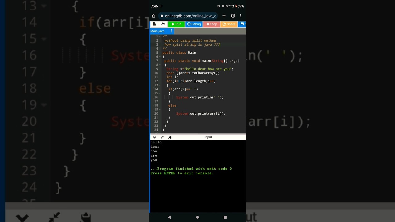 How Split String Without Using Split Method In Java java coding How Split String Without Using Split Method In Java java coding