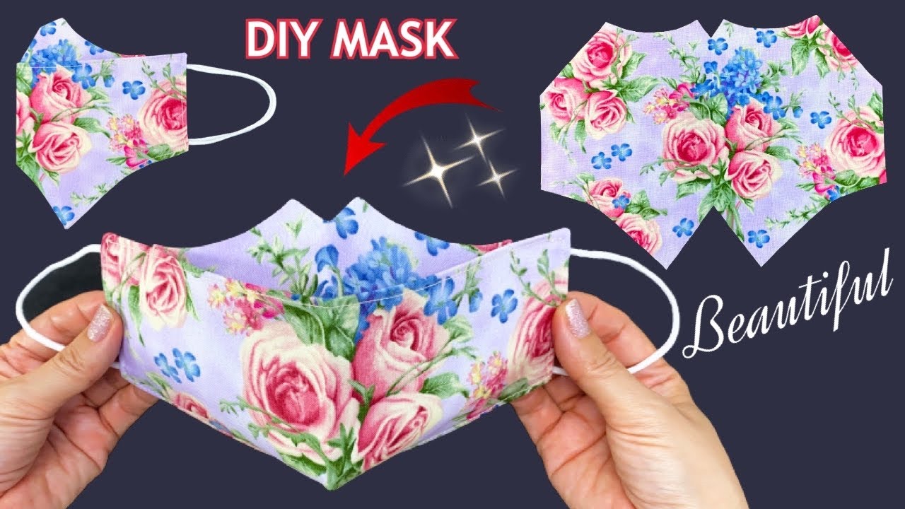 New Style Beautiful Mask! Diy 3D Face Mask Easy Pattern Sewing Tutorial ...